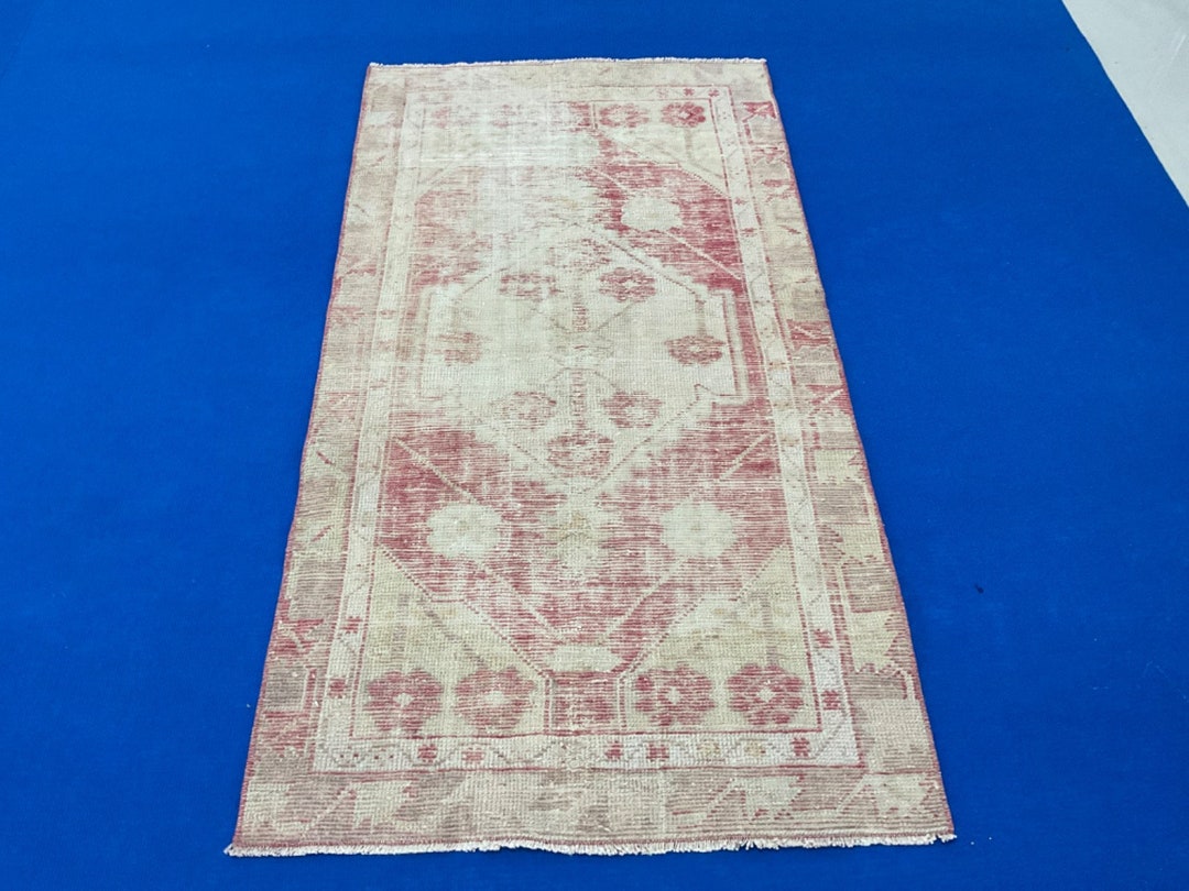 2x4 Red Door Mat, Handmade Rug, Kitchen Rug, Bedroom Rug, Home Decor ...