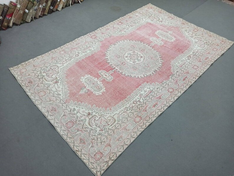 Turkish Handmade Pink Carpet/ Wool and Cotton Rugs /boho - Etsy