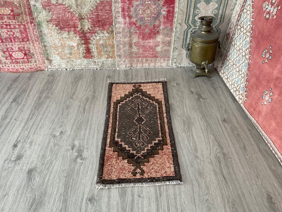1x3 Red Door Mat, Handmade Rug, Mob, Kitchen Rug, Oriental Rug ...
