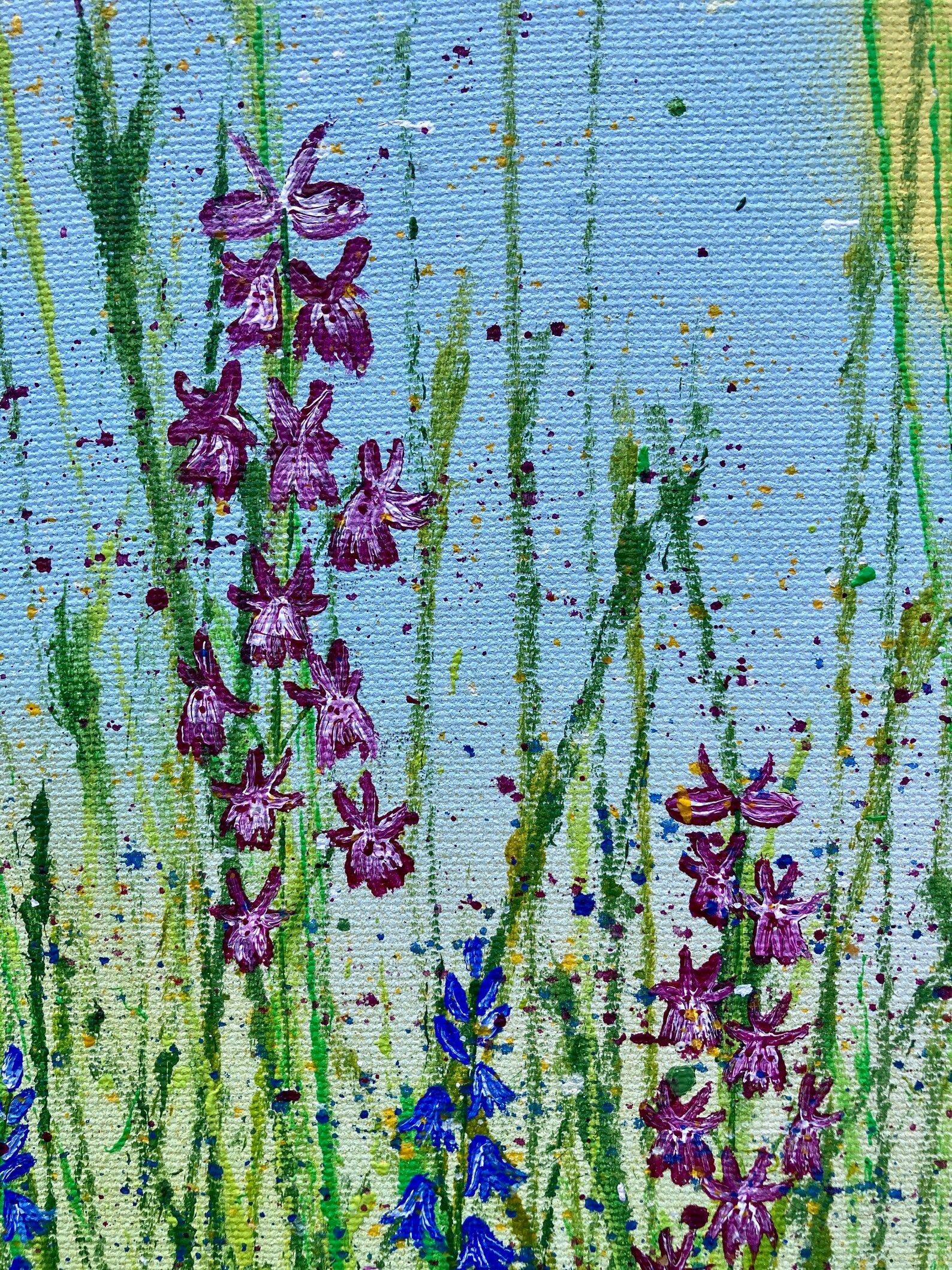 Spring Verge - Acrylic Painting on Canvas of Spring Flowers - Etsy