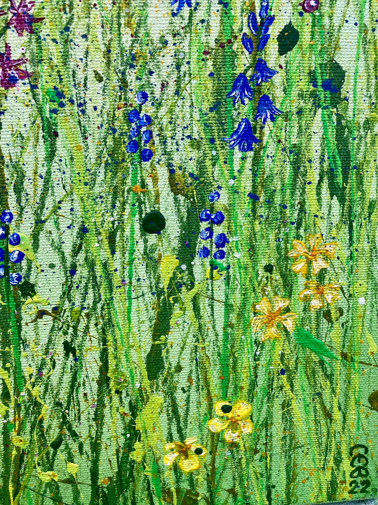 Spring Verge - Acrylic Painting on Canvas of Spring Flowers - Etsy