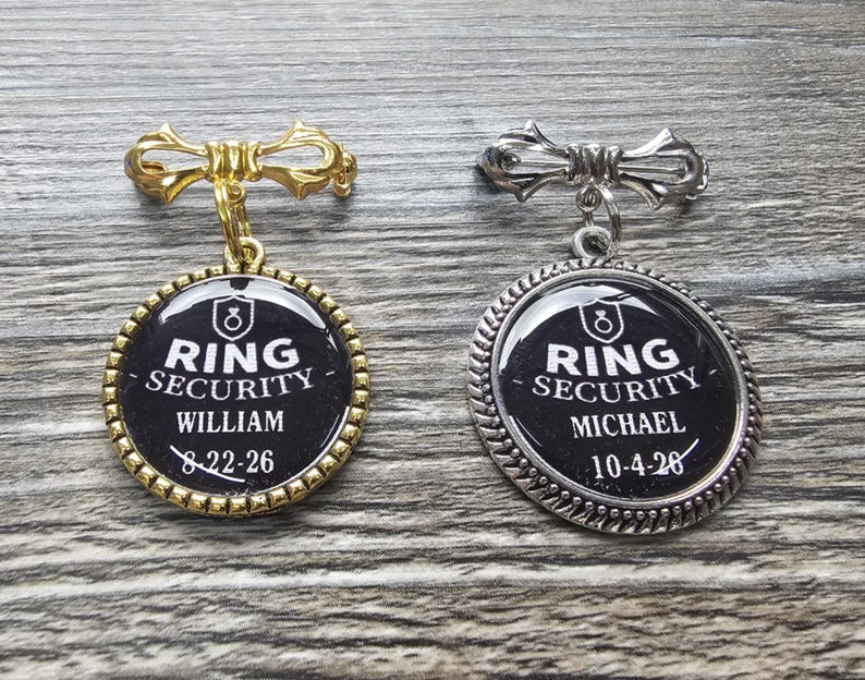 Personalized Ring Bearer Pin Badge: Wedding Keepsake, Page Boy Gift - Etsy
