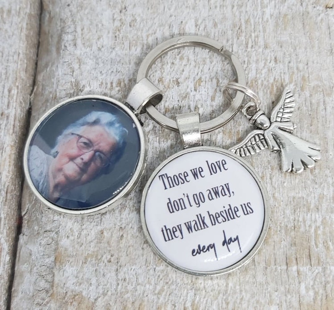 Personalized Memorial Photo Keychain: Loved One Keepsake With Charm - Etsy