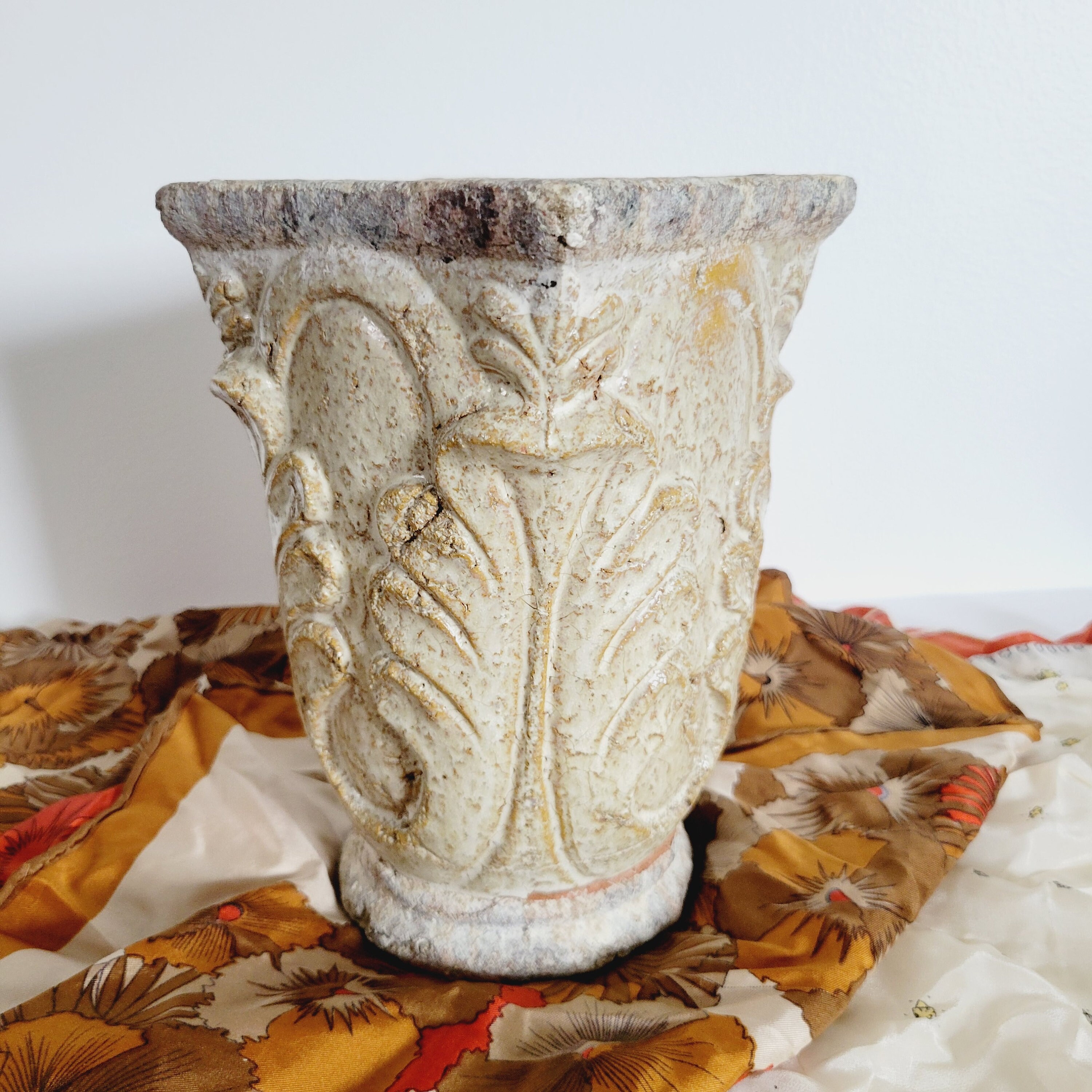Large Cream French Provincial Concrete Planter. Regency Ornate - Etsy