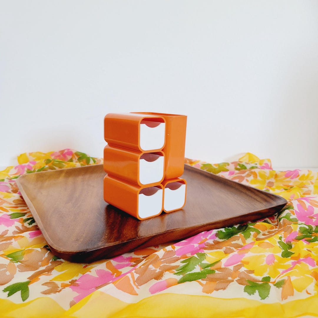 70s Space Age Modular Desk Organizer With Drawers. Vintage Collectible ...
