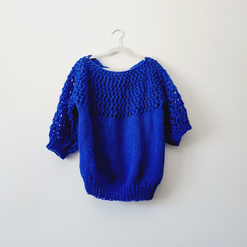 Royal Blue Chunky Sweater - Etsy