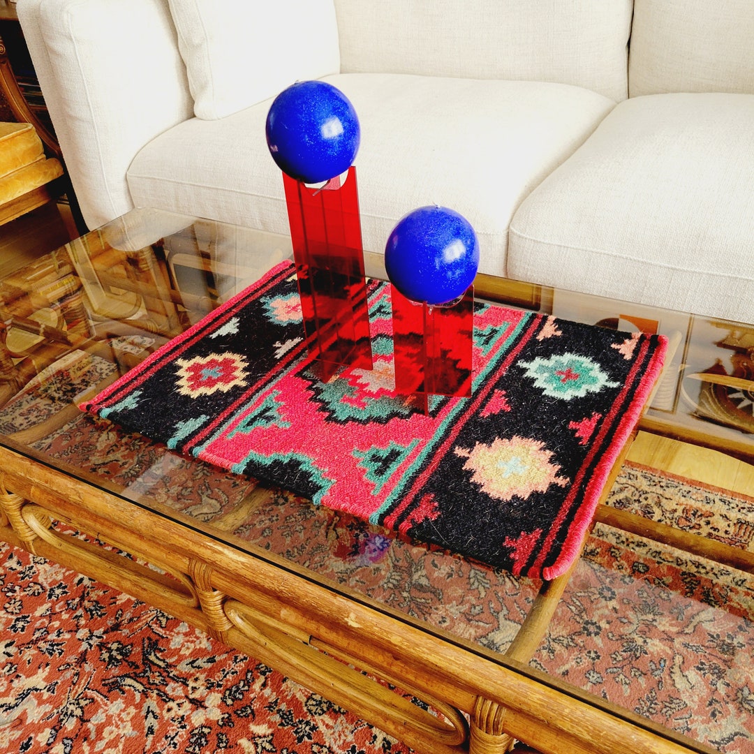 Colorful Ikat Table Runner. Vintage Southwestern Woven Table Linen ...