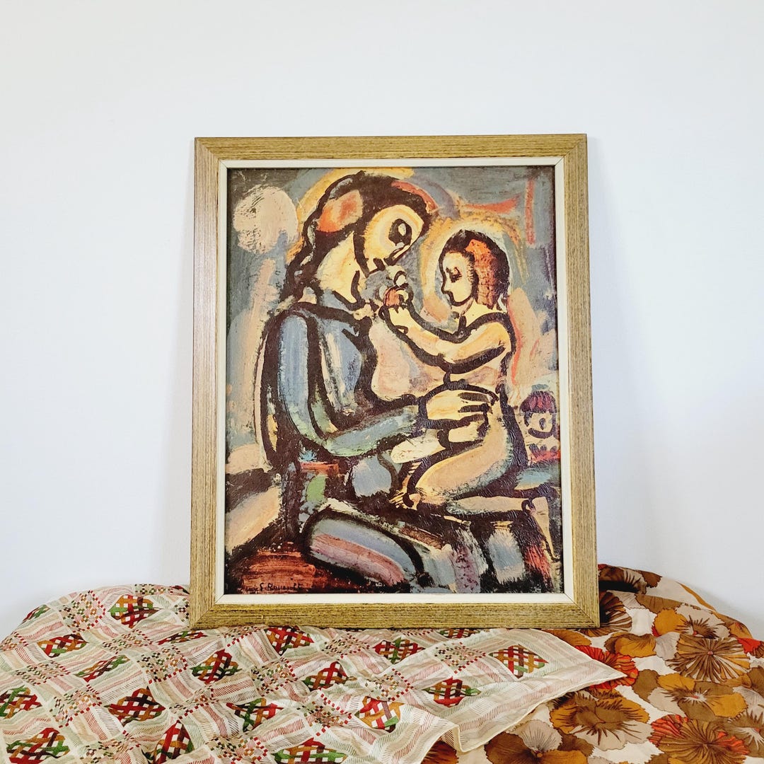 Georges Rouault Mother and Child Framed Textured Art Print. Vintage ...