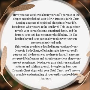 Draconic Birth Chart Reading Past Life and Karmic Connection Natal ...