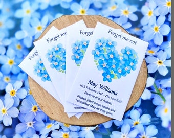 Personalized Teacher Forget Me Not Seed Gift, End of Year Teacher Gift ...