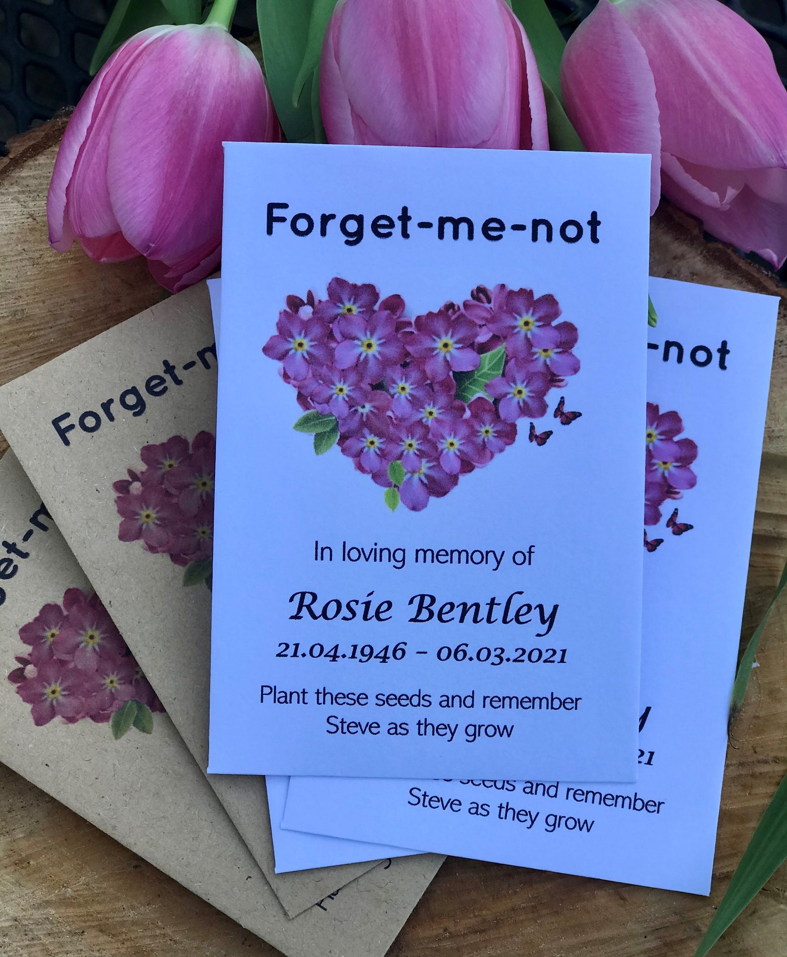 10 Personalised Forget-me-not Seeds Funeral Memorial Memory - Etsy UK