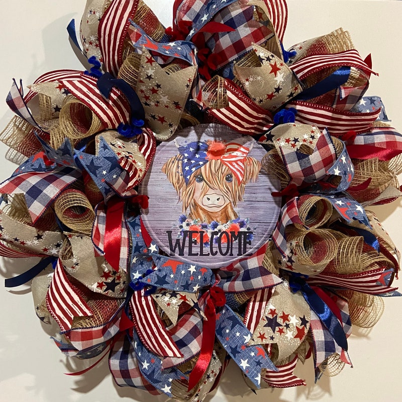 Cow Mesh Wreath - Etsy