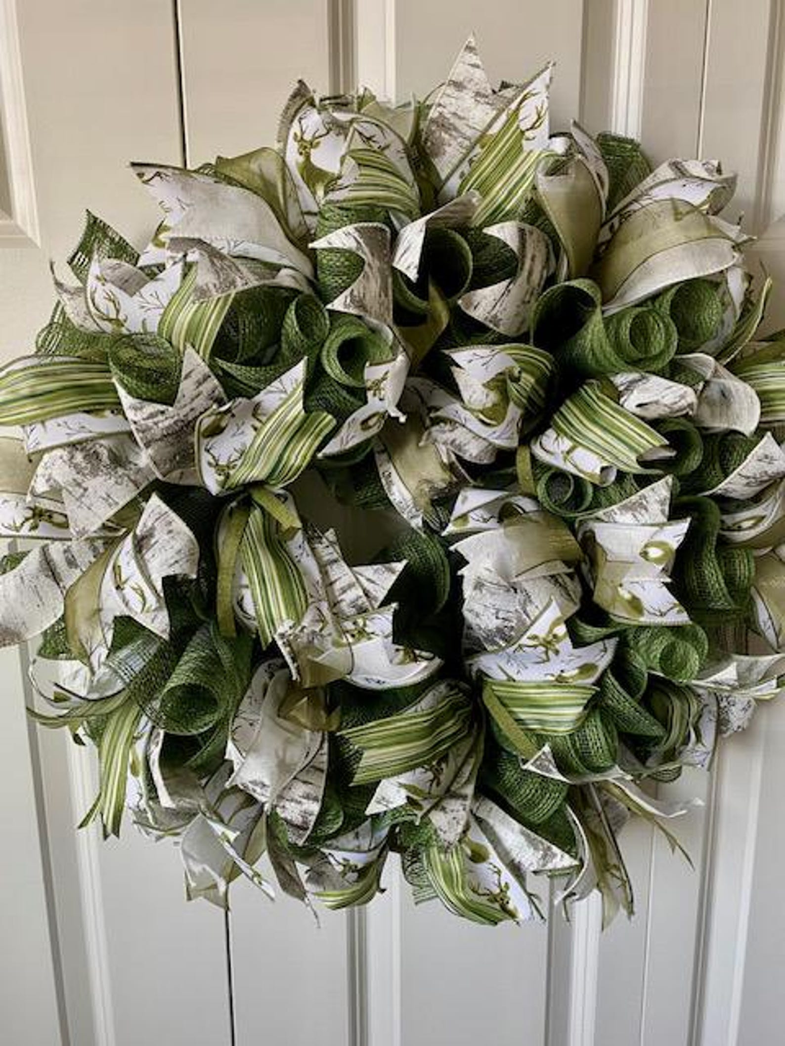 Hunting Wreath, Deer Hunting Wreath, Deer Wreath, Camo Green Wreath ...