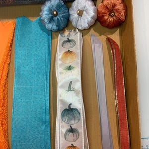 Pumpkin Wreath Kit, Fall Wreath Kit, Blue Pumpkin Wreath Kit, Craft Kit ...