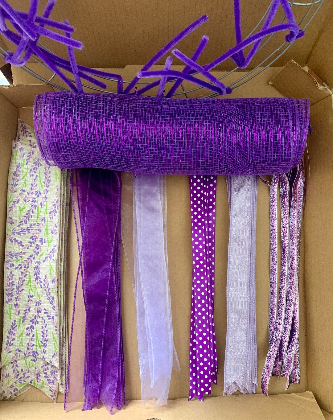 Purple Wreath Kit, Make Your Own Wreath Kit, Purple DIY Wreath Kit ...