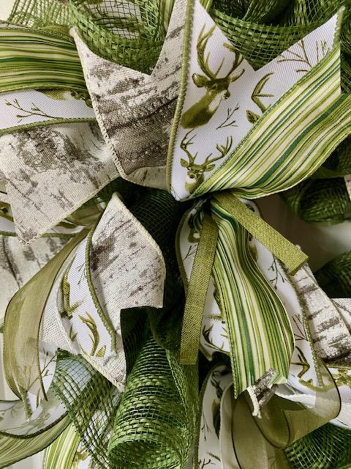 Hunting Wreath, Deer Hunting Wreath, Deer Wreath, Camo Green Wreath ...