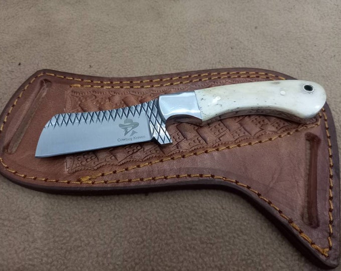 Custom Hand Made Full Tang Rasp Steel Cowboy Bull Cutter Knife.... - Etsy