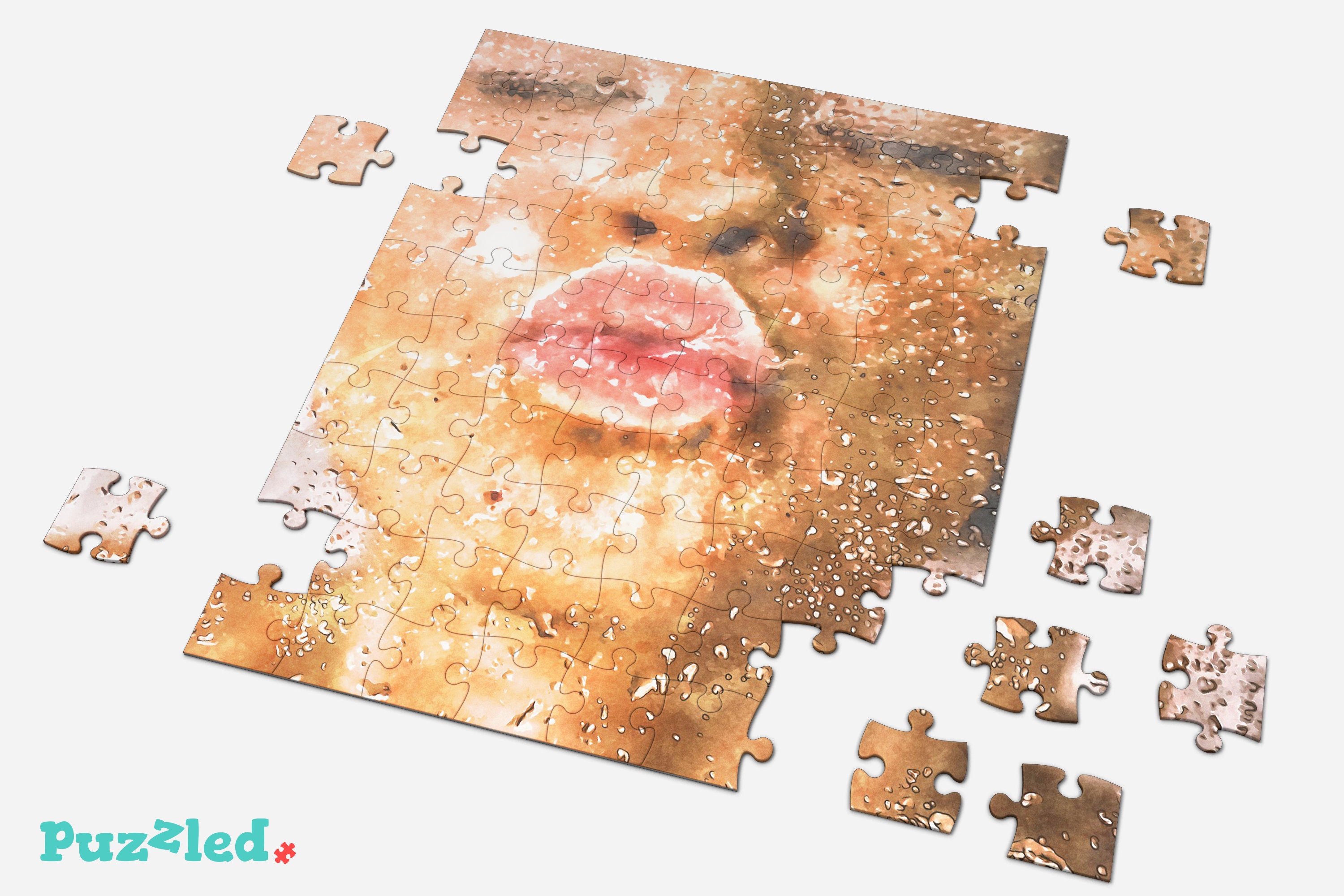 Women Face Jigsaw Puzzle, Pout Face Wall Art, Wooden Jigsaw Puzzle and ...