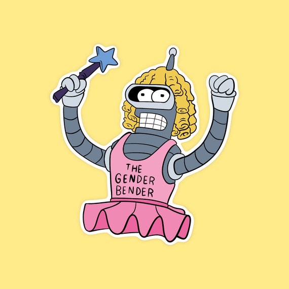The Gender Bender Futurama Die Cut Sticker | Etsy