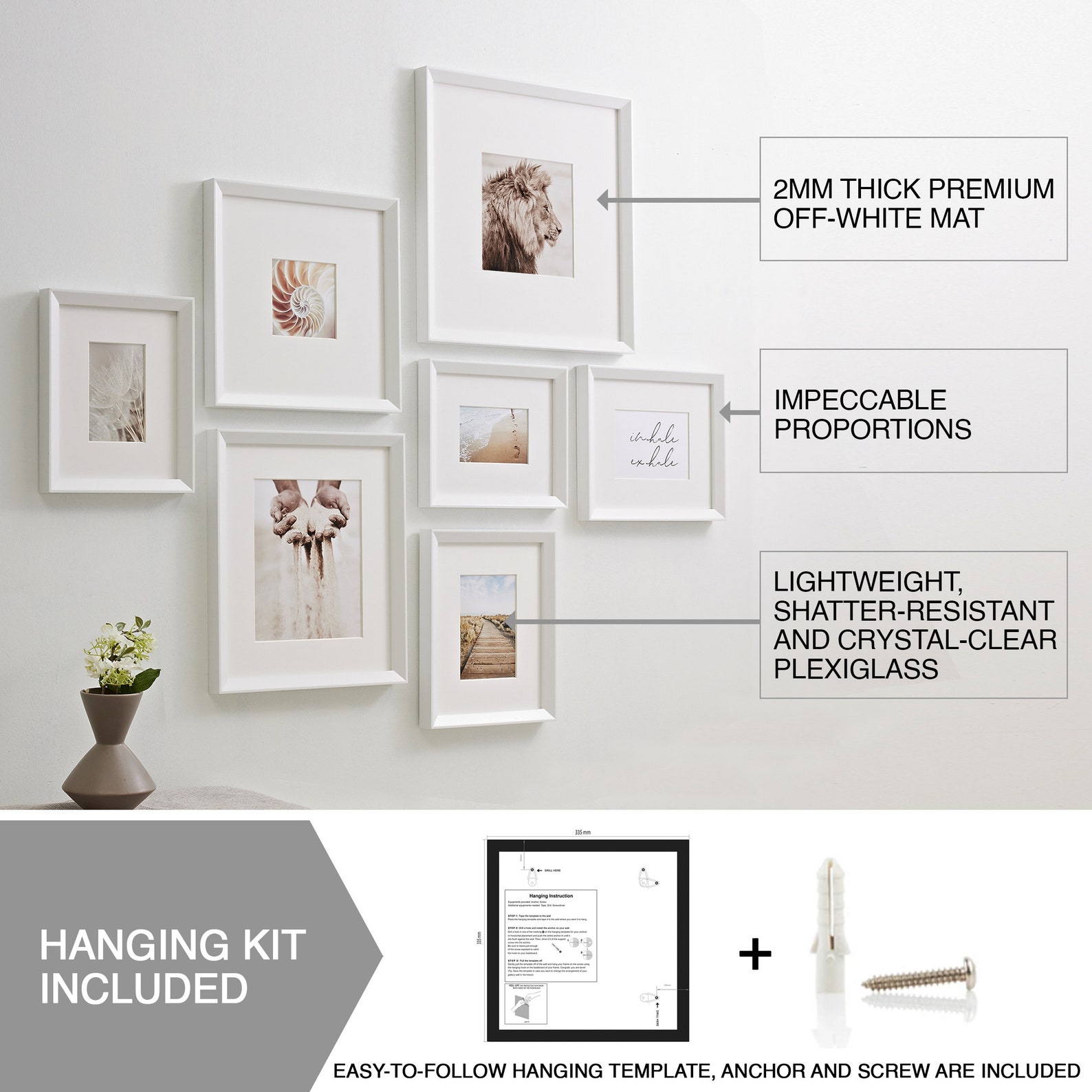 White Premium Gallery Wall Frame Modern Gallery Wall for - Etsy