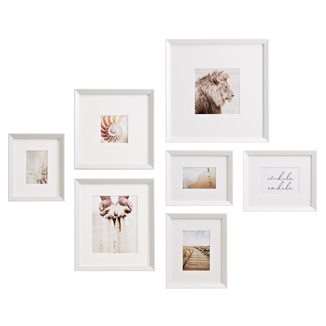 Premium Gallery Wall Frame Set 7 in White Modern Gallery Wall - Etsy
