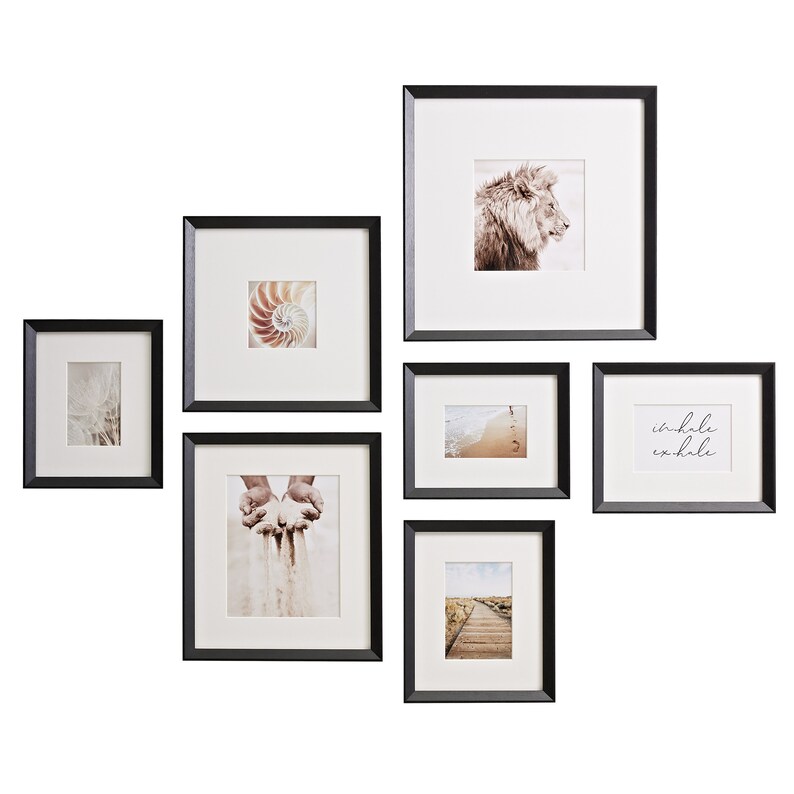Premium Gallery Wall Frame Set 7 in Black Modern Gallery Wall - Etsy