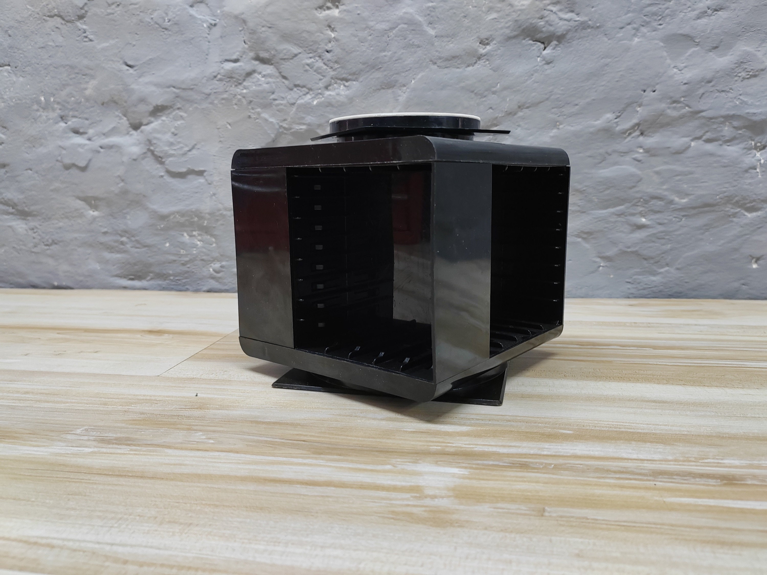 Vintage Cassette Rack Music Tape Stand Holder Audio Tape Storage Box ...