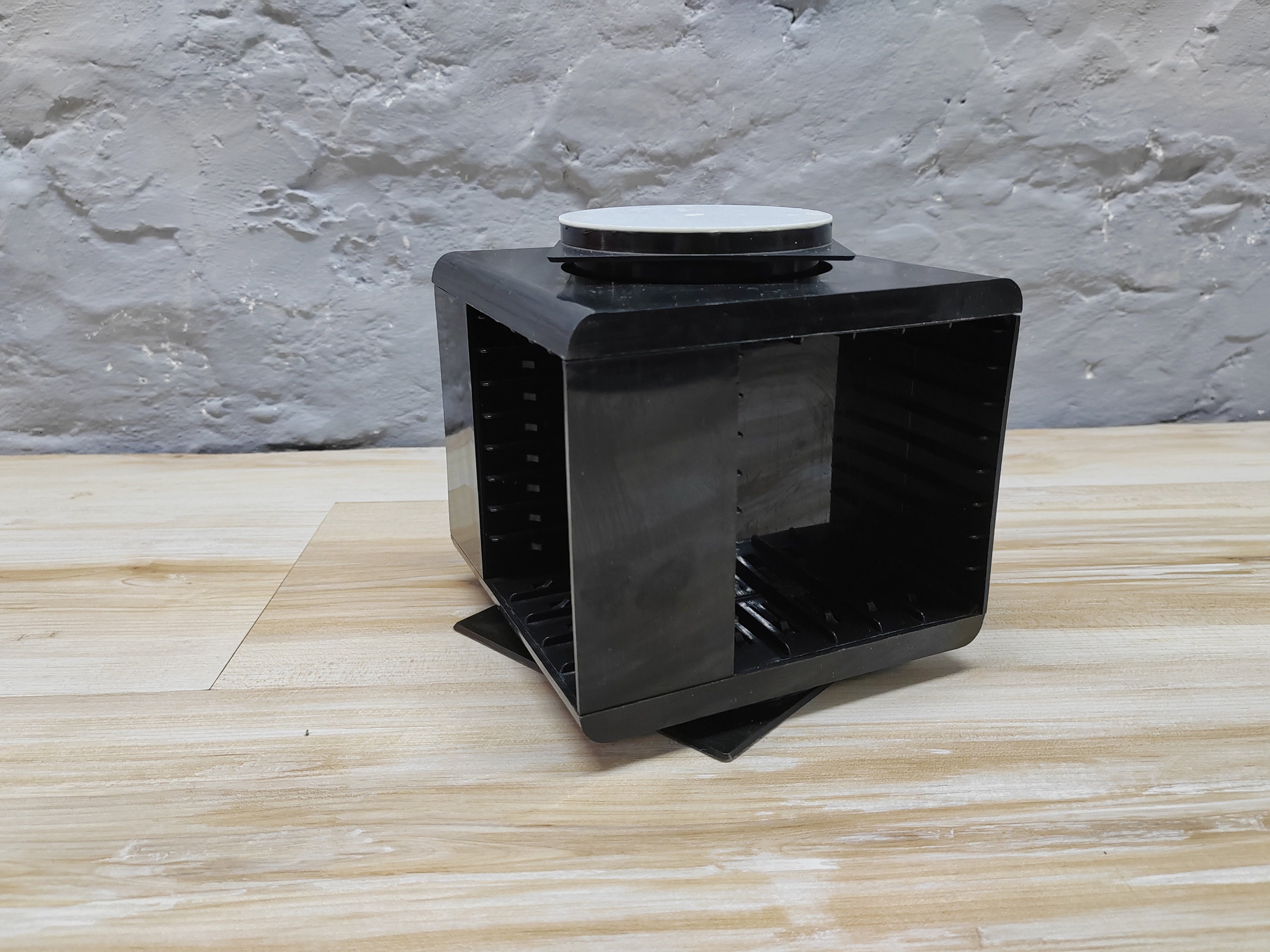 Vintage Cassette Rack Music Tape Stand Holder Audio Tape Storage Box ...