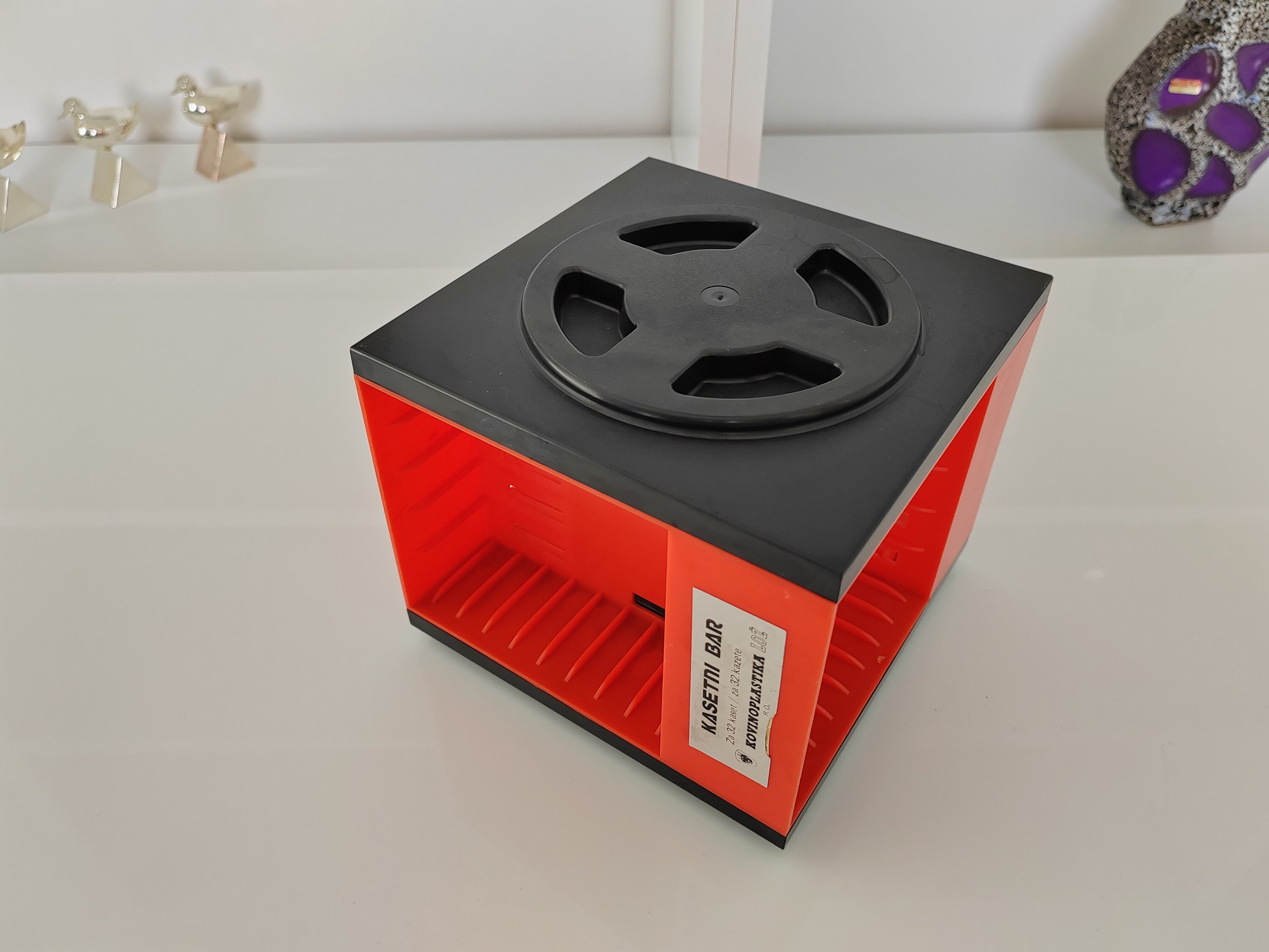 Vintage Cassette Rack Music Tape Stand Holder Audio Tape Storage Box ...