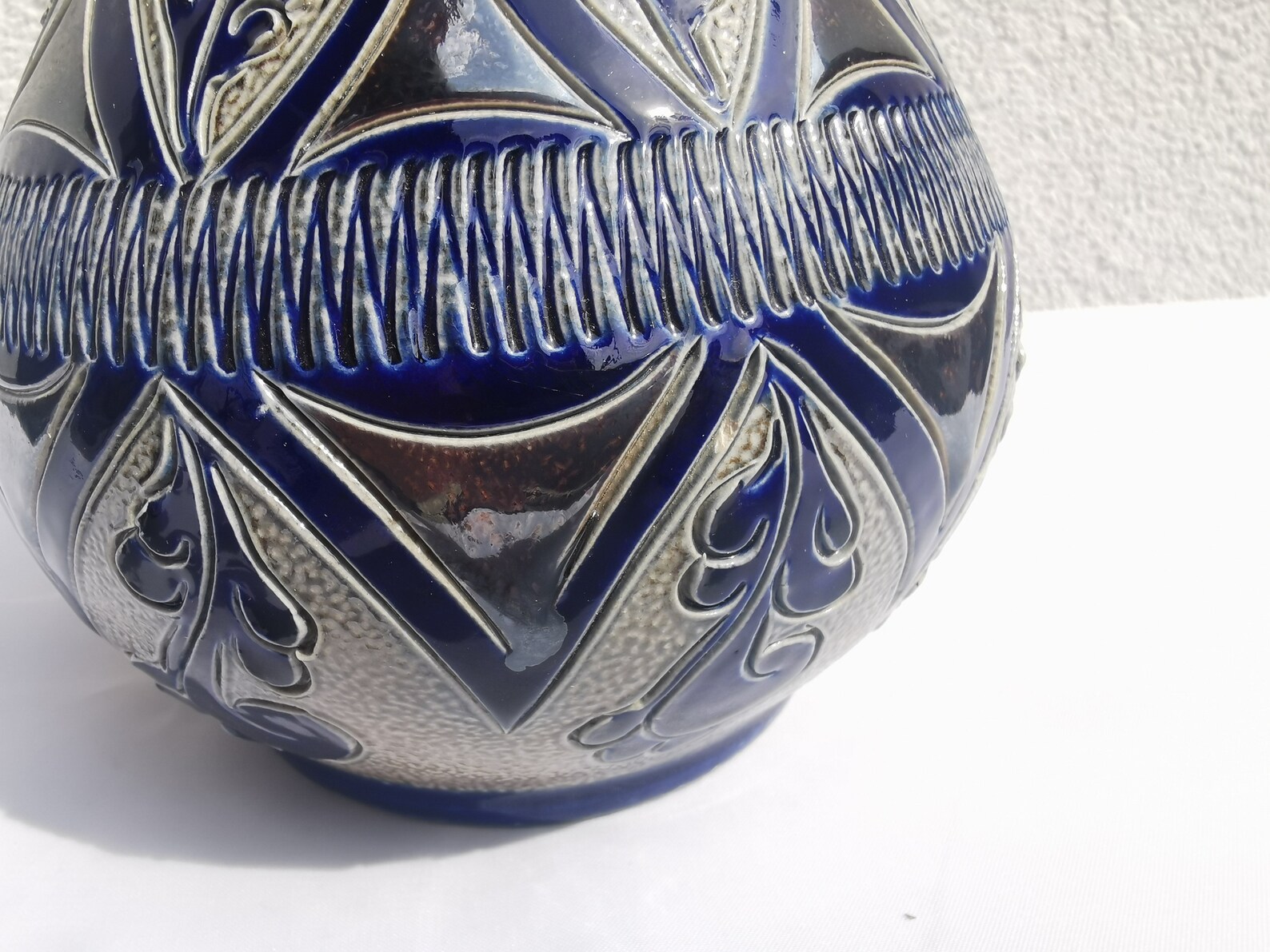 Vintage Blue Ceramic Pot Handmade West Germany 1984 - Etsy