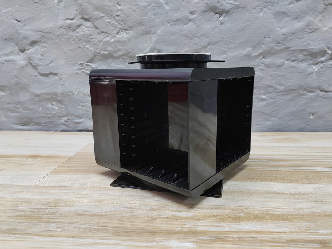 Vintage Cassette Rack Music Tape Stand Holder Audio Tape Storage Box ...