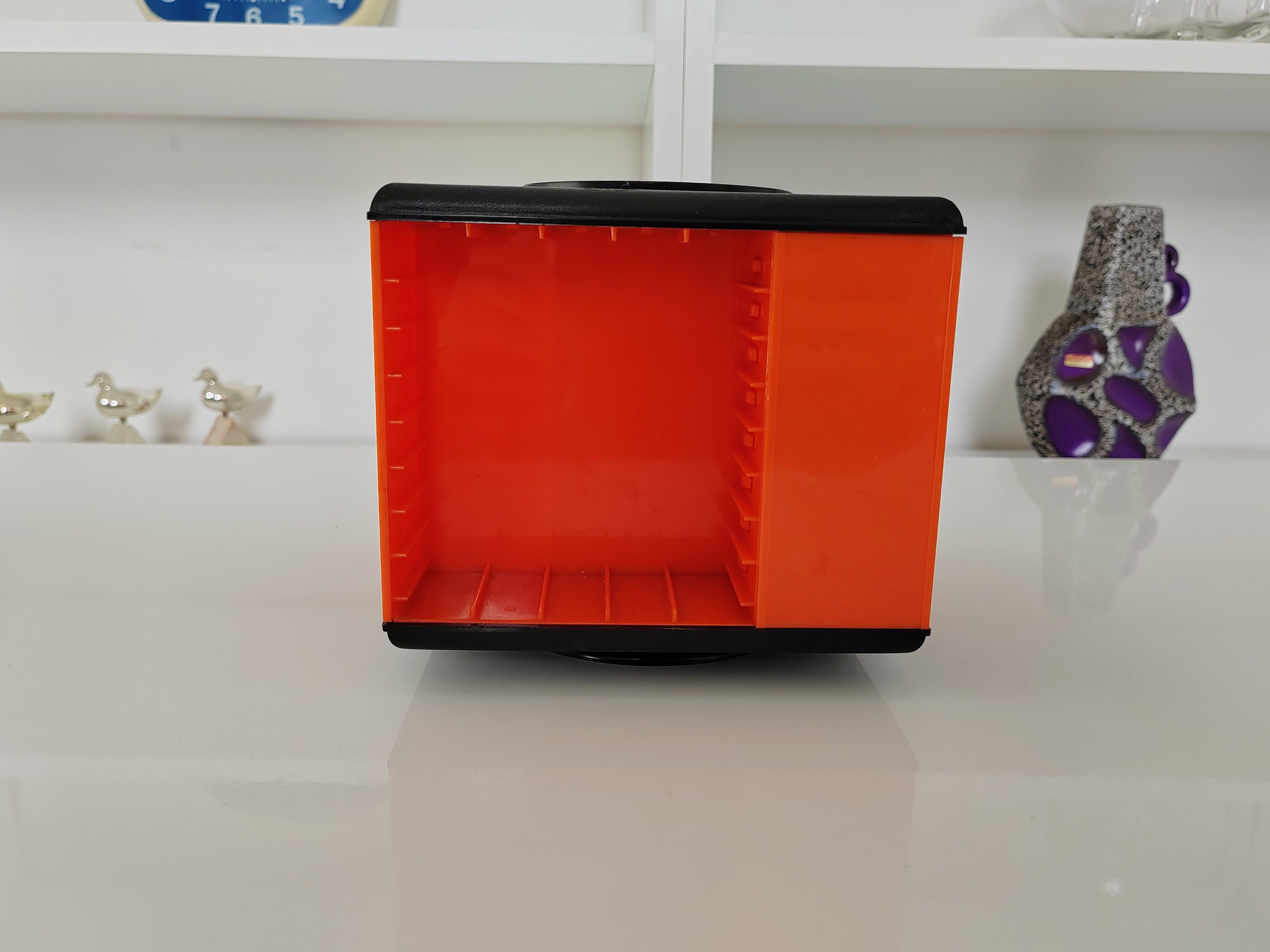 Vintage Cassette Rack Music Tape Stand Holder Audio Tape Storage Box ...