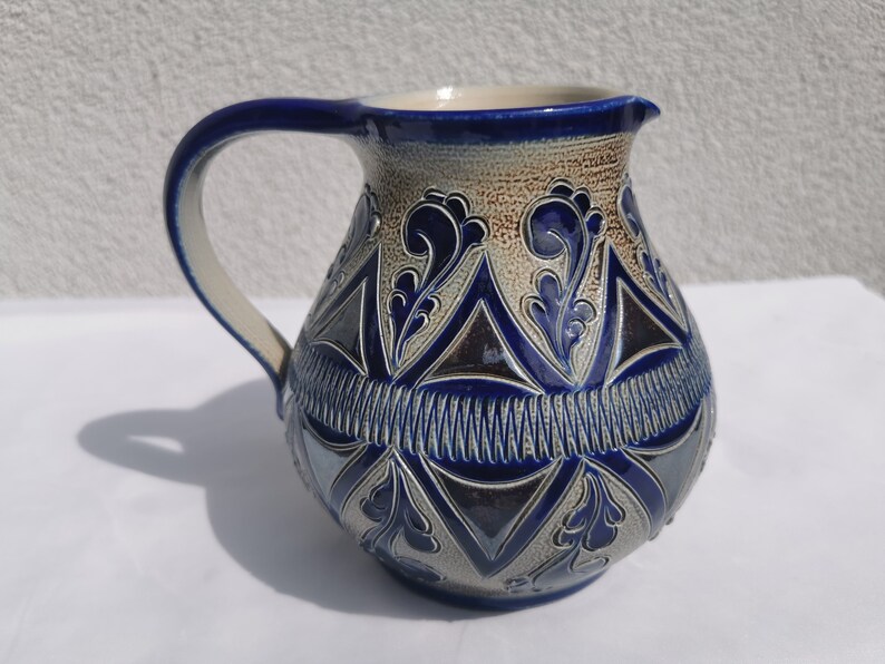 Vintage Blue Ceramic Pot Handmade West Germany 1984 - Etsy