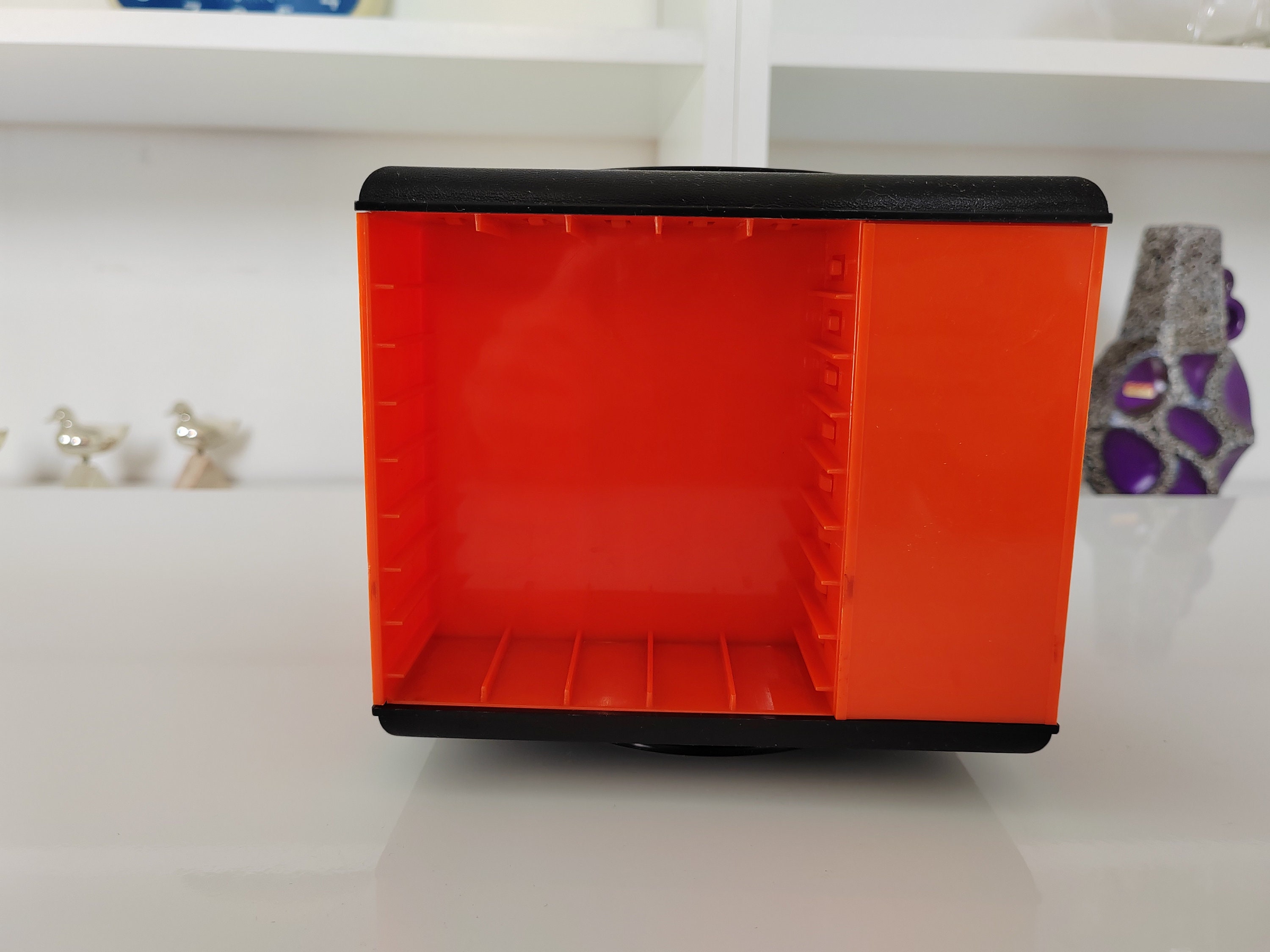 Vintage Cassette Rack Music Tape Stand Holder Audio Tape Storage Box ...