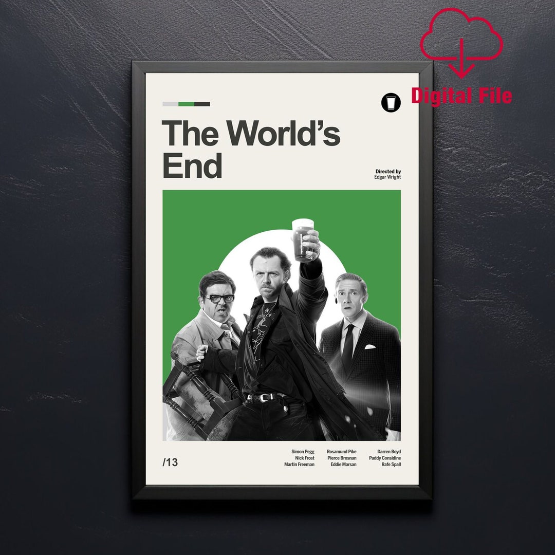 Mid Century Modern the World's End Poster Digital Print, Modern Movie ...