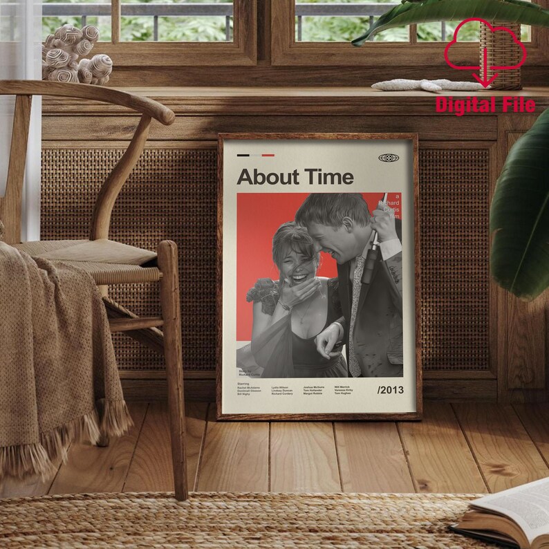 Mid Century Modern About Time Poster Digital Print, Modern Movie Wall ...