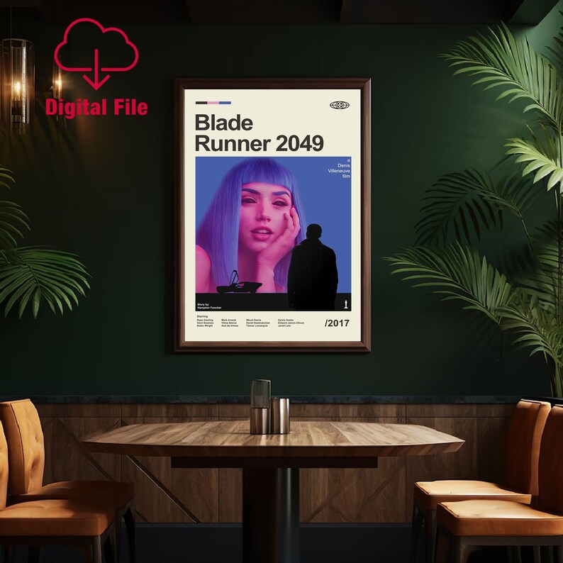 Mid Century Modern Blade Runner 2049 Poster Digital Print, Modern Movie ...