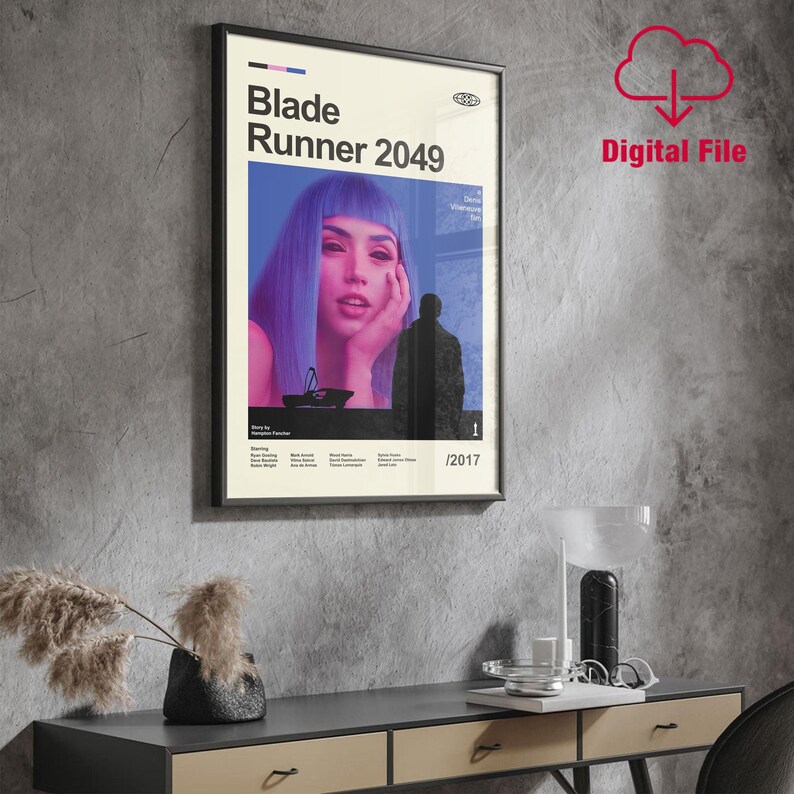 Mid Century Modern Blade Runner 2049 Poster Digital Print, Modern Movie ...
