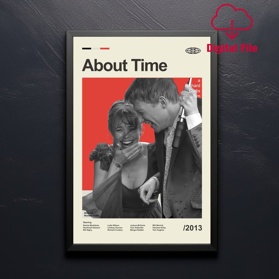 Mid Century Modern About Time Poster Digital Print, Modern Movie Wall ...