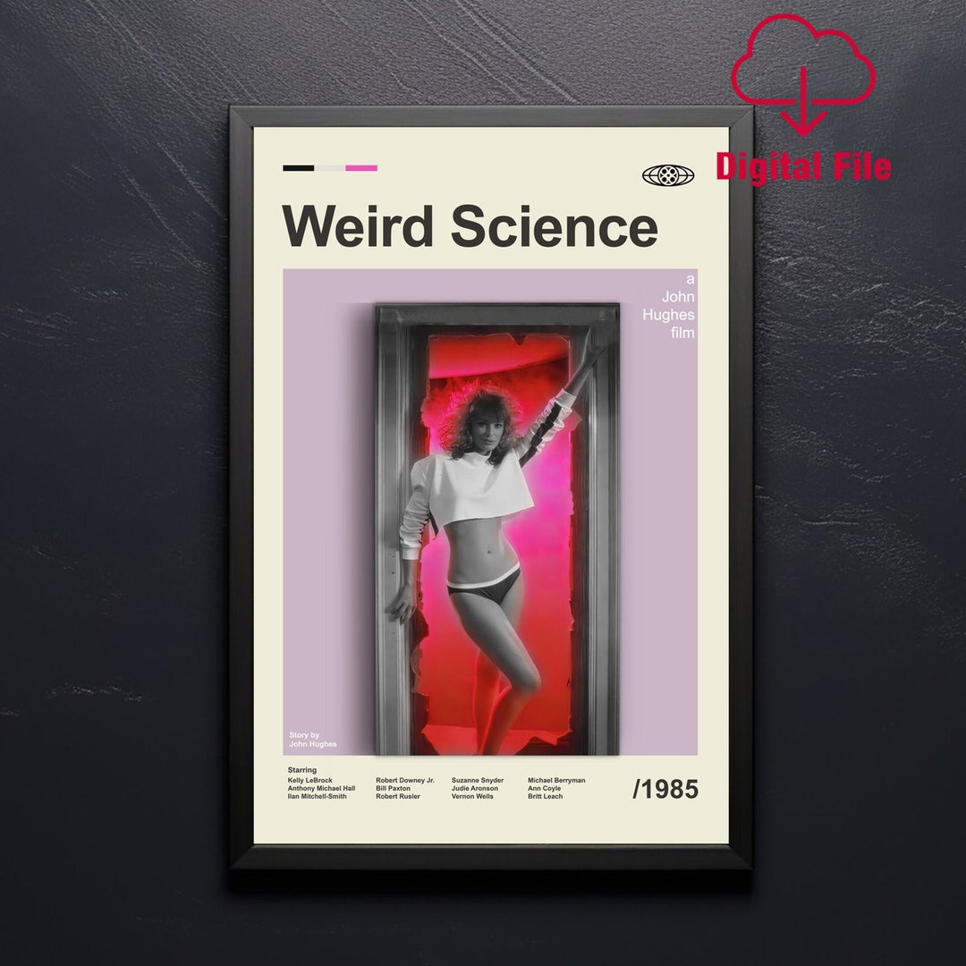Mid Century Modern Weird Science Poster Digital Print, Modern Movie ...