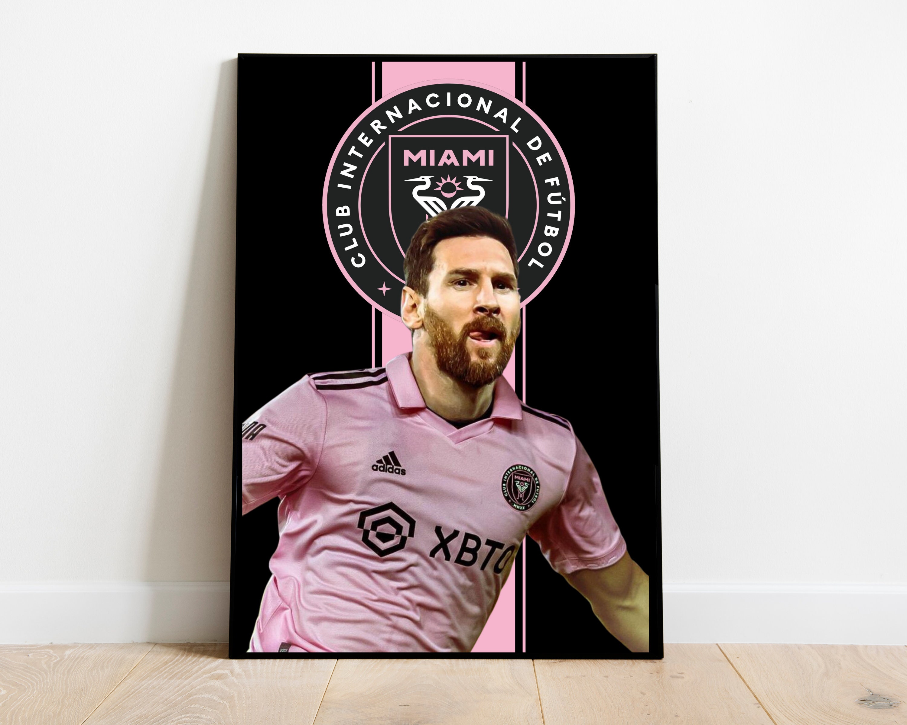 Lionel Messi Inter Miami Poster/canvas Print, Messi Wall Art, Messi ...