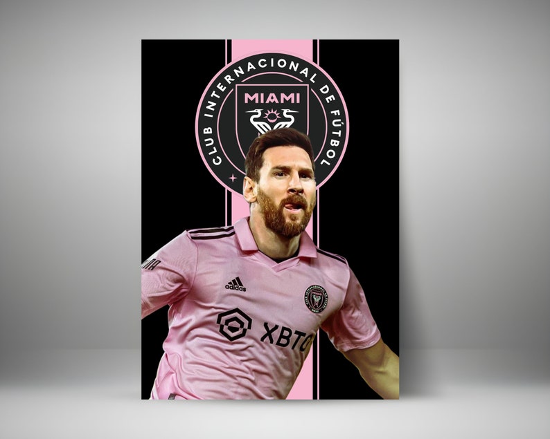 Lionel Messi Inter Miami Poster/canvas Print, Messi Wall Art, Messi ...