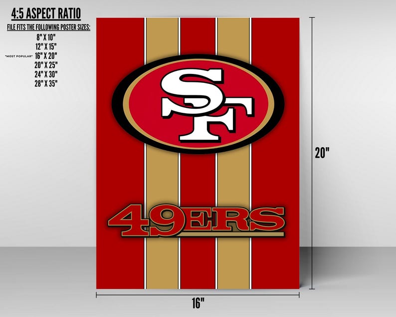 San Francisco 49ers NFL Poster digital Download - Etsy
