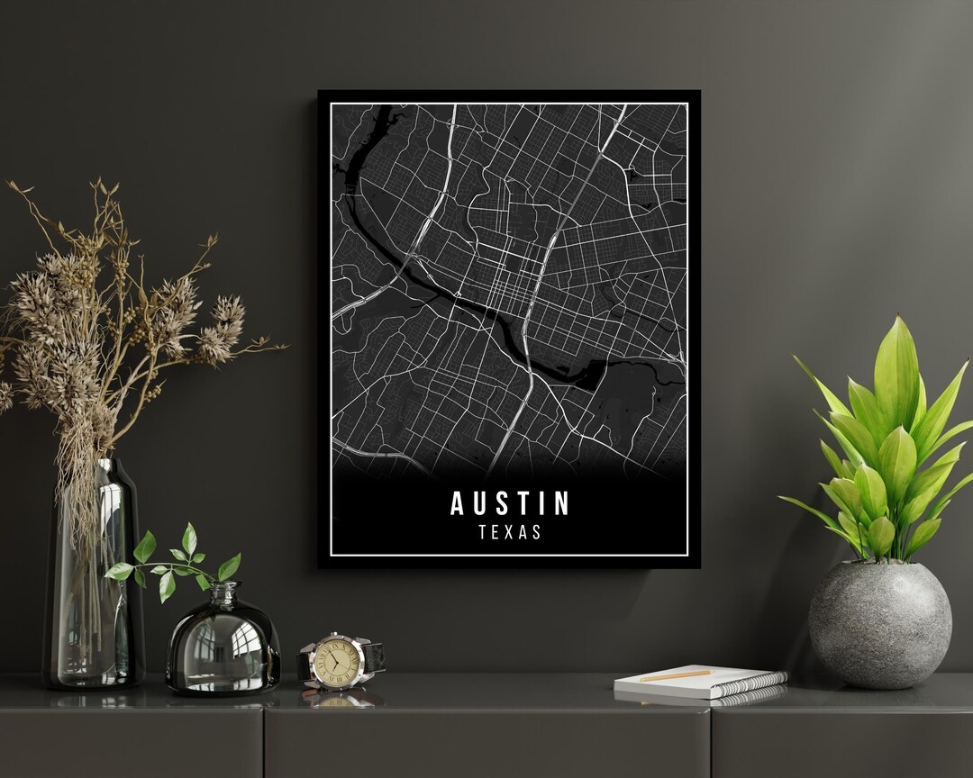 Austin Texas Road Map Poster *digital Download* - Etsy
