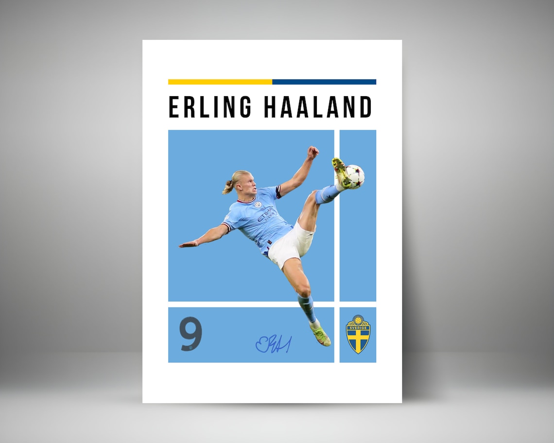 Erling Haaland Poster Erling Haaland Print Erling Haaland - Etsy Hong Kong
