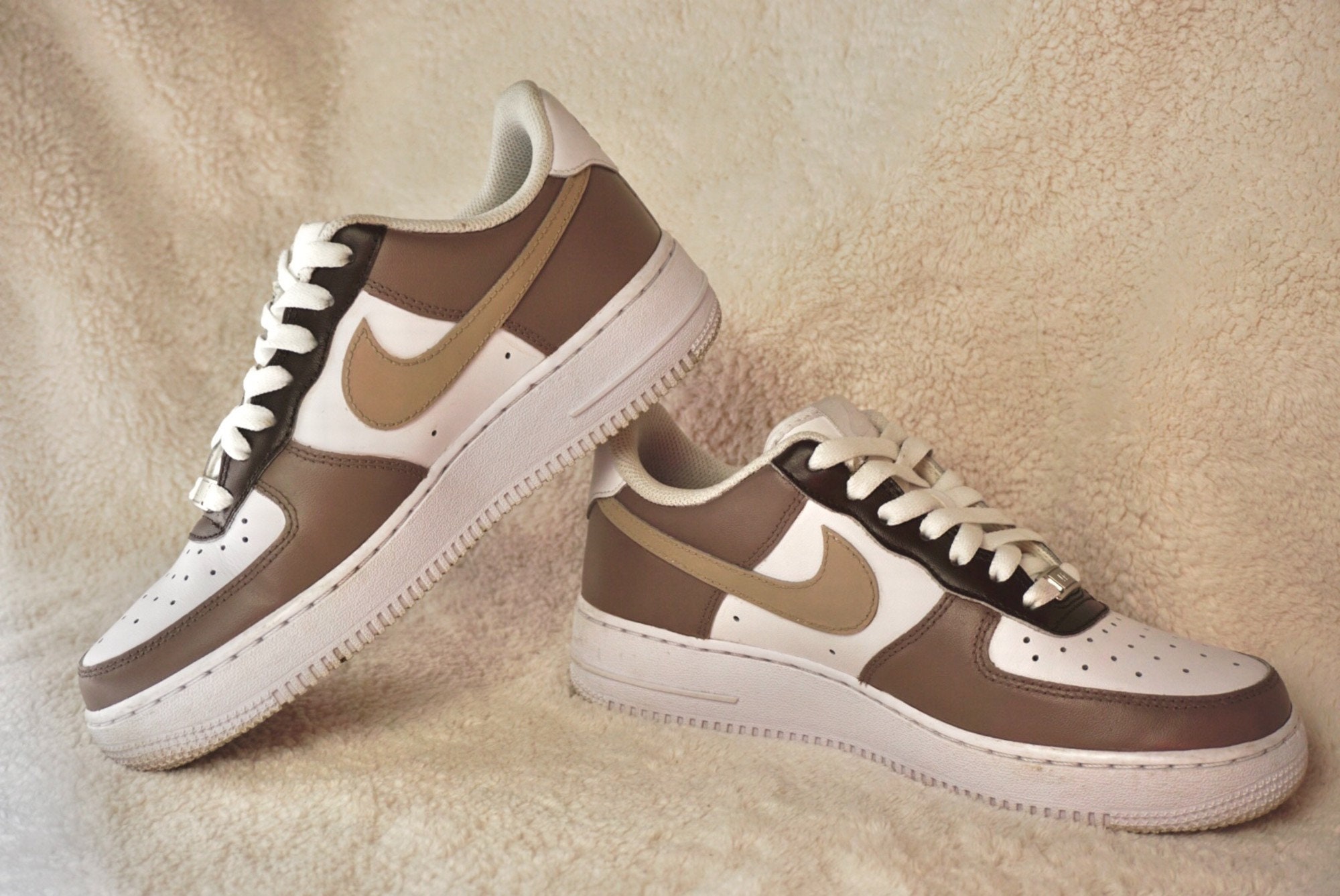 Custom Mocha Air Force 1 Etsy
