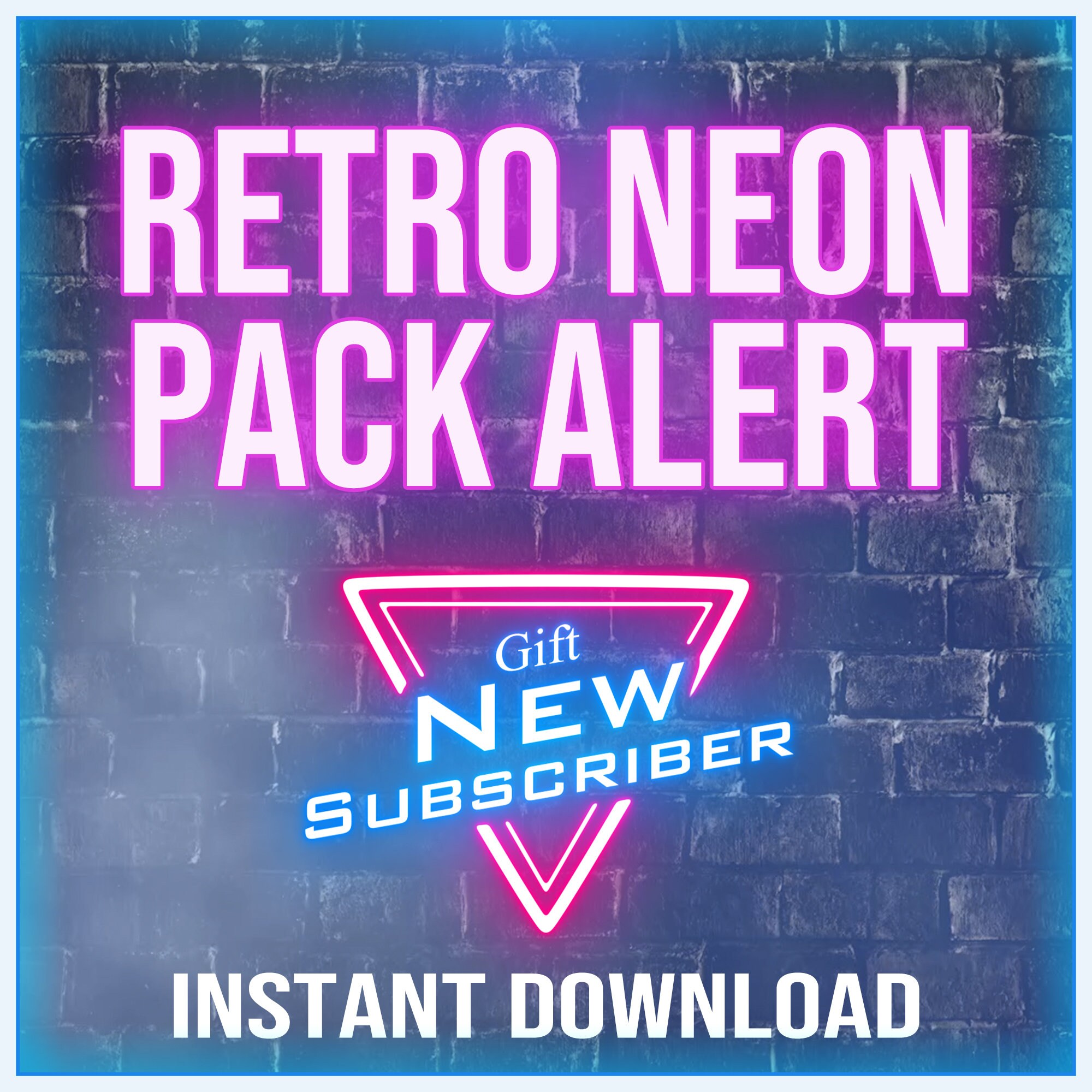 Twitch Retro Neon Animated Stream Alerts ,pink and Blue Glowing ...