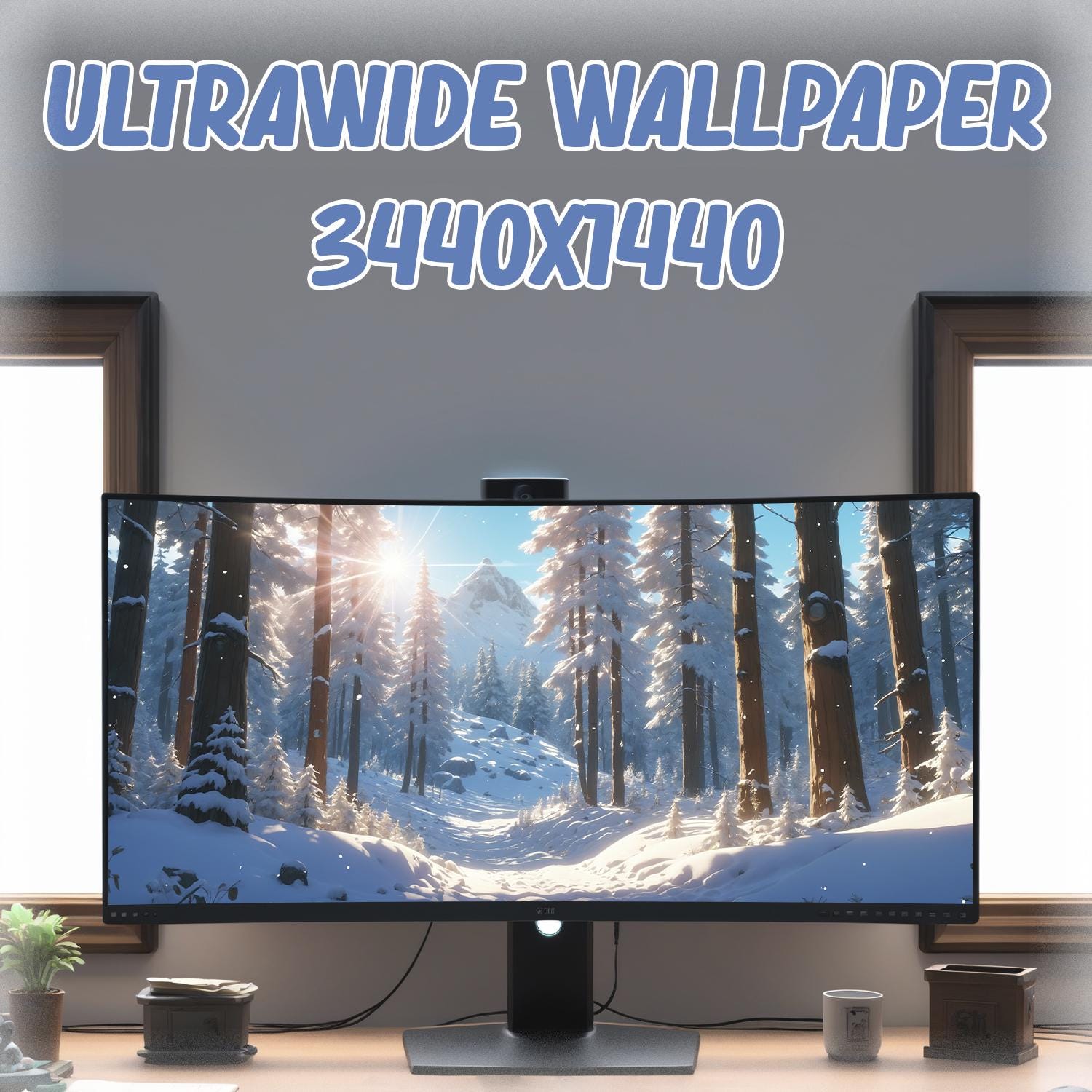 Ultimate Cozy Winter Ultrawide Wallpaper Bundle, 30 Aesthetic Desktop ...