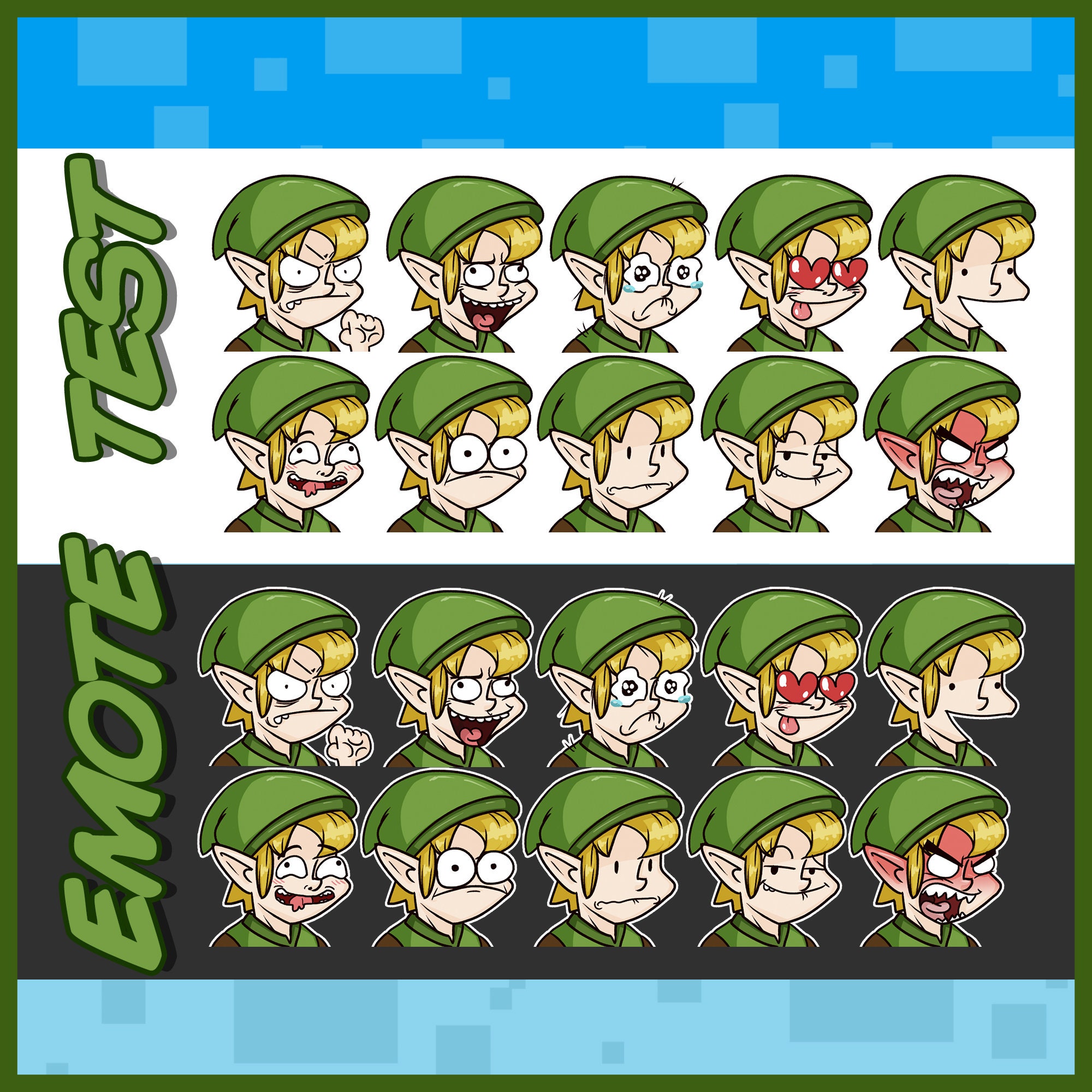 PACK EMOTE LINK "zelda" Funny, Cartoon, for Twitch, Kick, Youtube ...