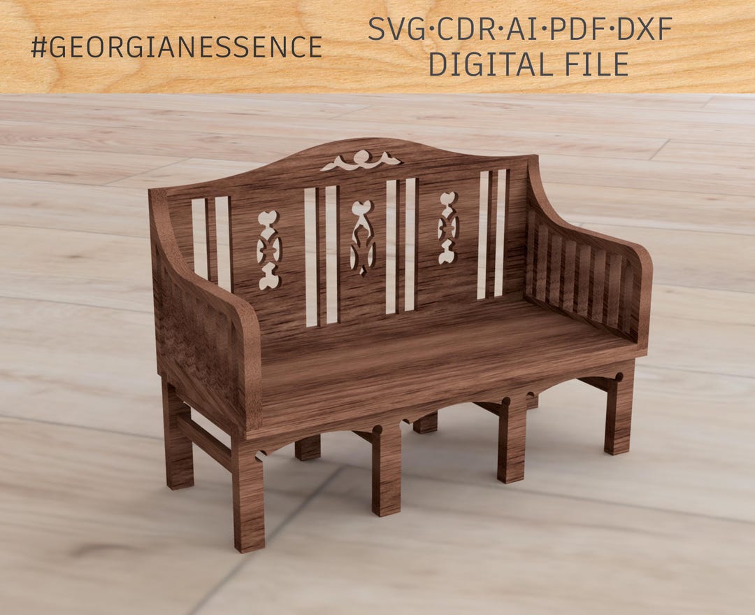 Laser Cut Files Thickness 3 Mm, 3.2 Mm, 4 Mm, 6 Mm. Doll Bench ...